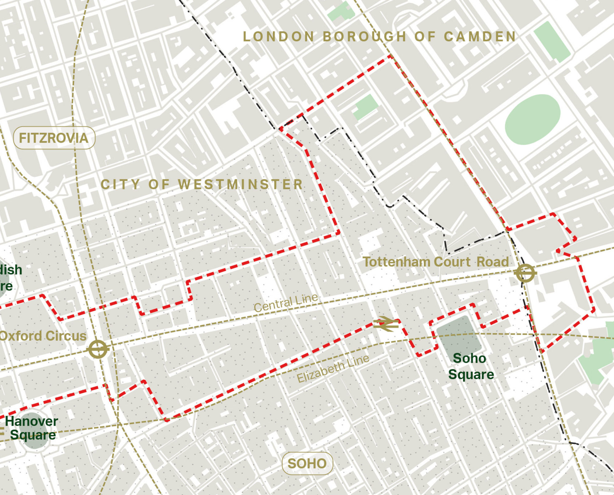 Proposed Oxford Street development area includes huge part of Fitzrovia ...